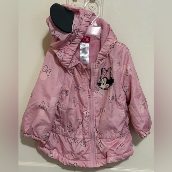 Disney | Jackets & Coats | Disney Pink Minnie Mouse Puffer Jacket ...